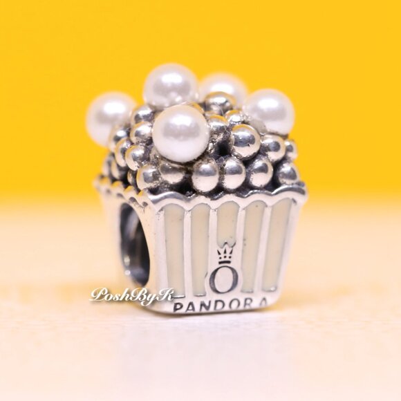 Pandora | Jewelry | Pandora Pink Popcorn Charm 79723en16 | Poshmark